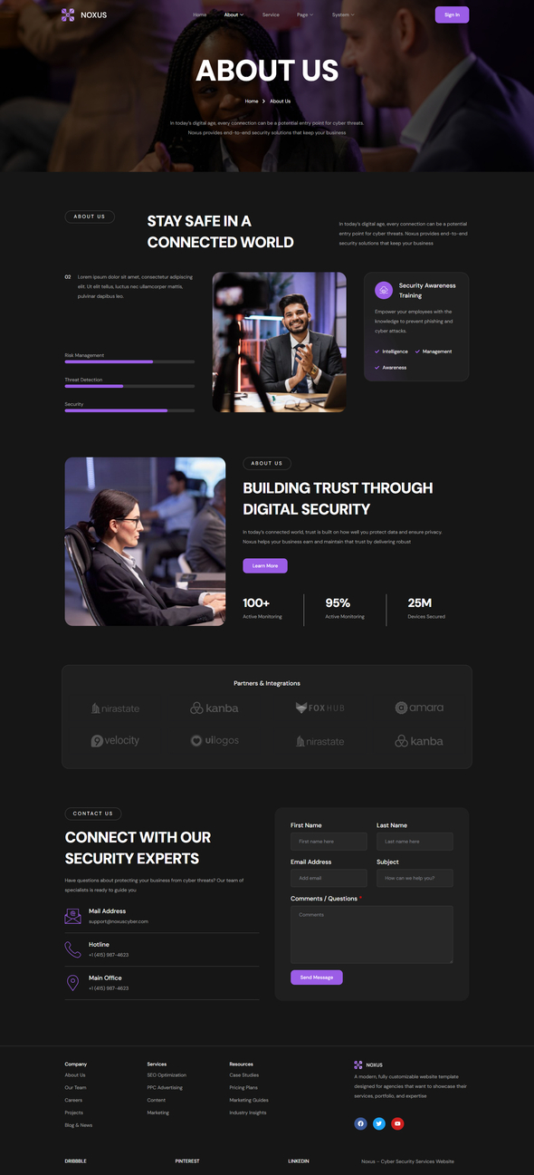 Noxus - Cyber Security Services Elementor Template Kit by Enative | ThemeForest